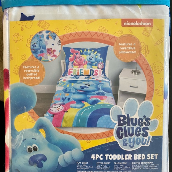 Nickelodeon | Bedding | New Nickelodeon Blue Clues You 4 Piece Toddler ...